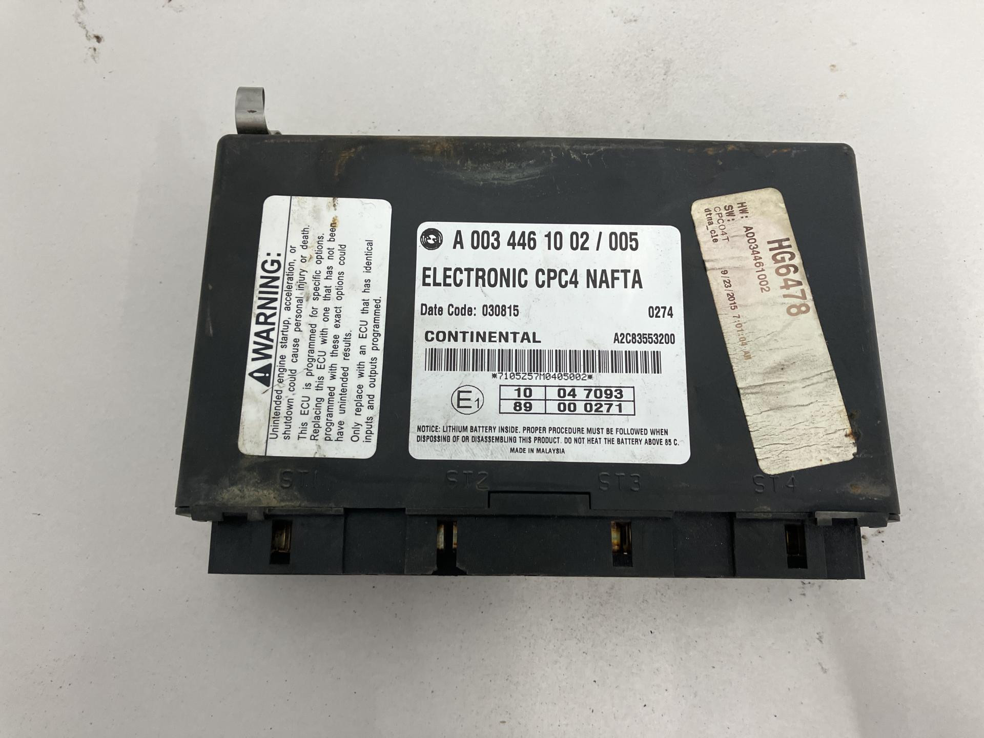 A0034461002 | Western Star Trucks 5700 Cab Control Module CECU for Sale