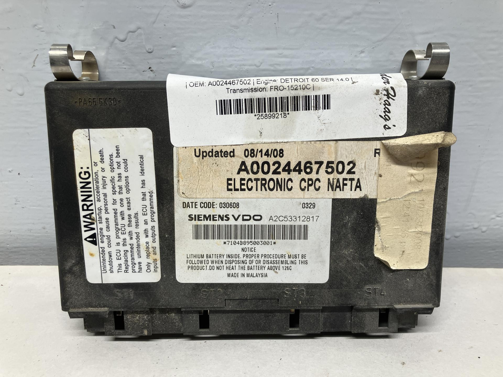 A0054460602 | Freightliner CASCADIA Cab Control Module CECU for Sale