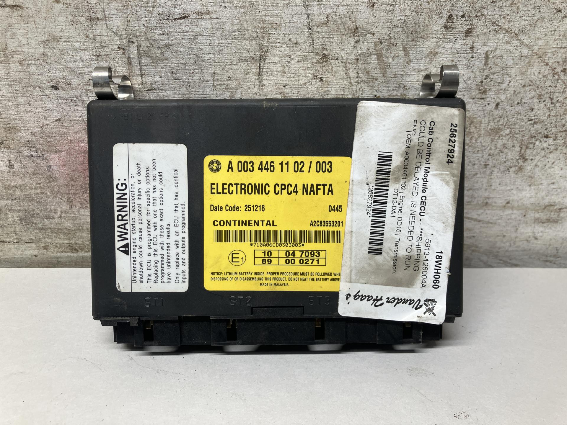 A0034461102 | Freightliner CORONADO Cab Control Module CECU for Sale