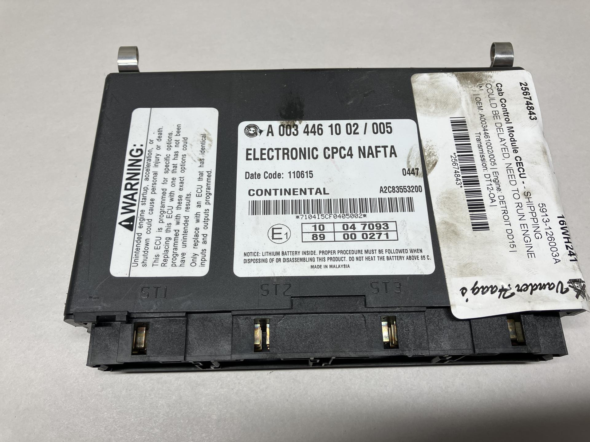 A0034461002/005 | Freightliner 114SD Cab Control Module CECU for Sale