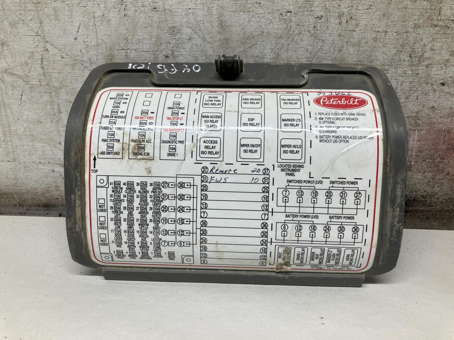 P53-6051 | Peterbilt 367 Dash Panel for Sale