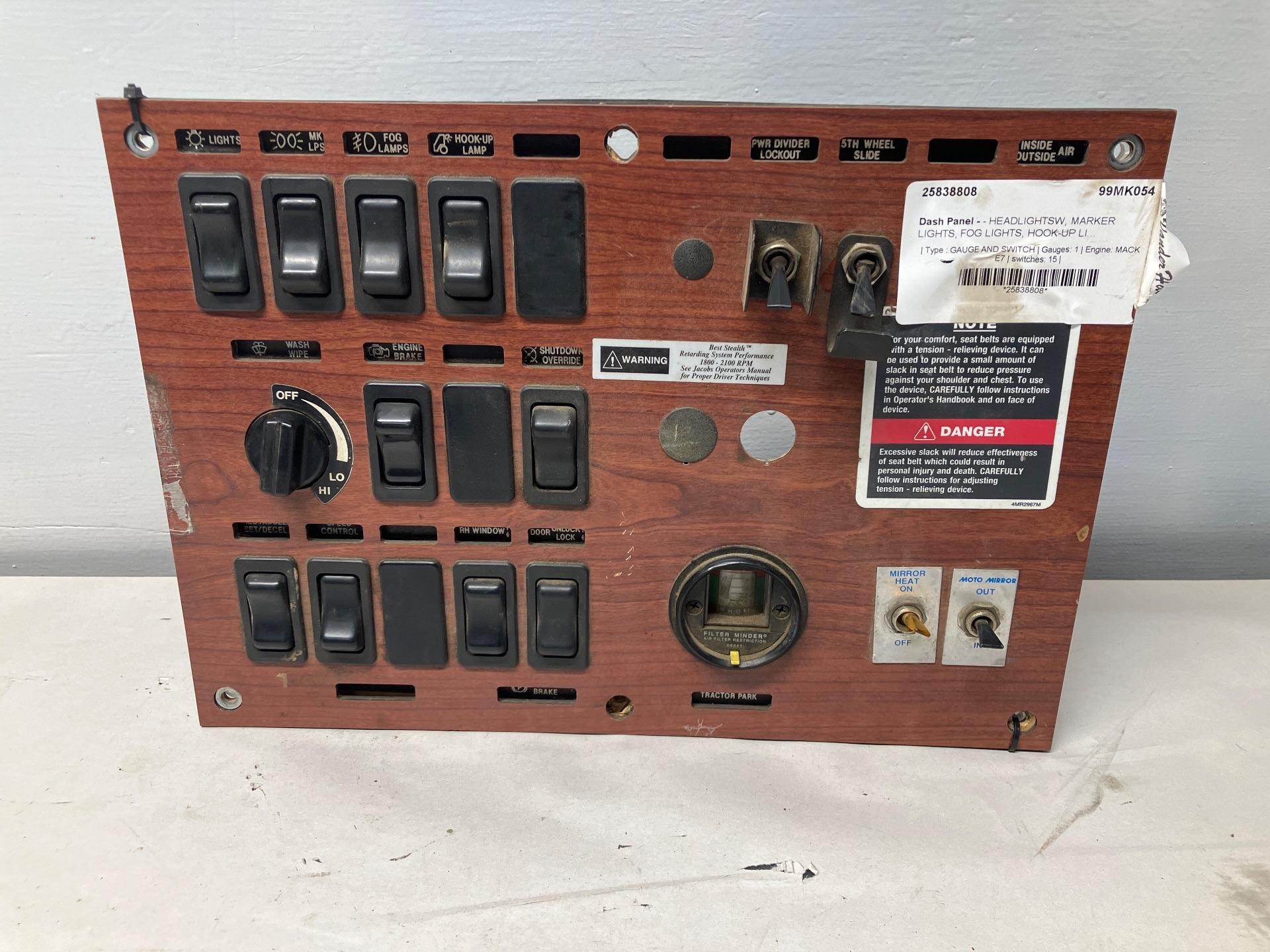Mack CL600 Dash Panel for Sale