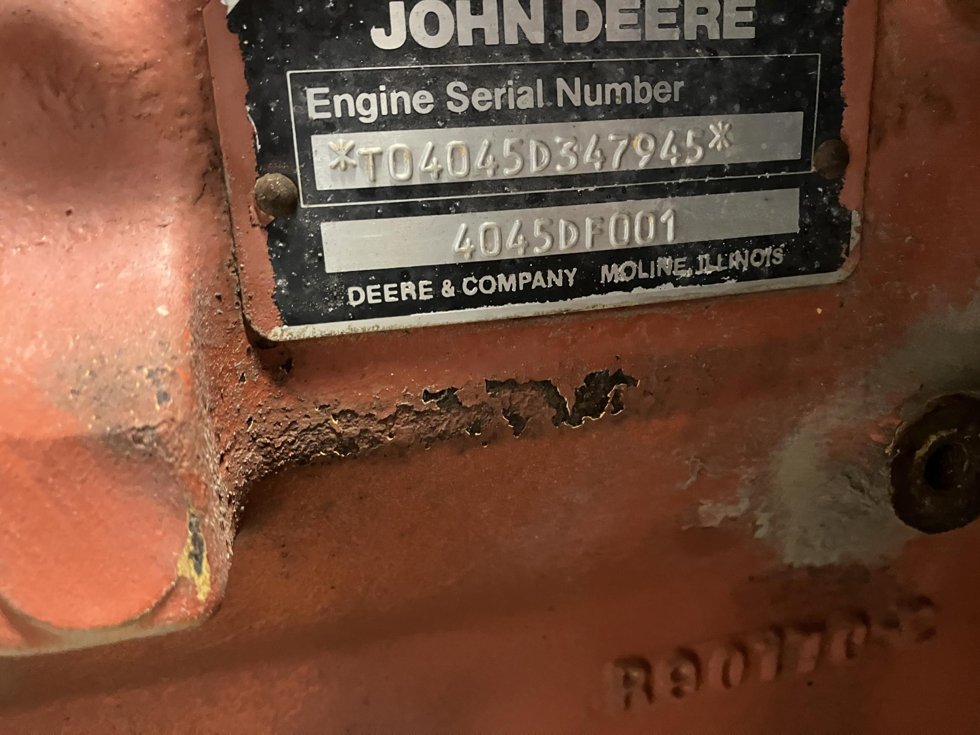 John Deere 4045D Engine Assembly for Sale