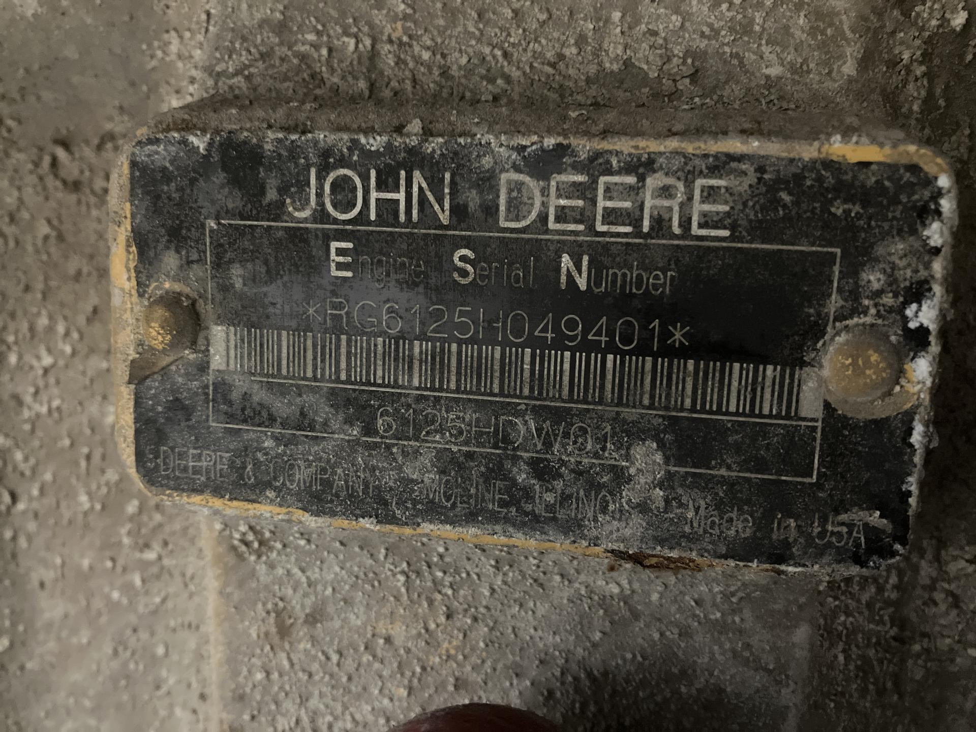 John Deere 6125H Engine Assembly for Sale