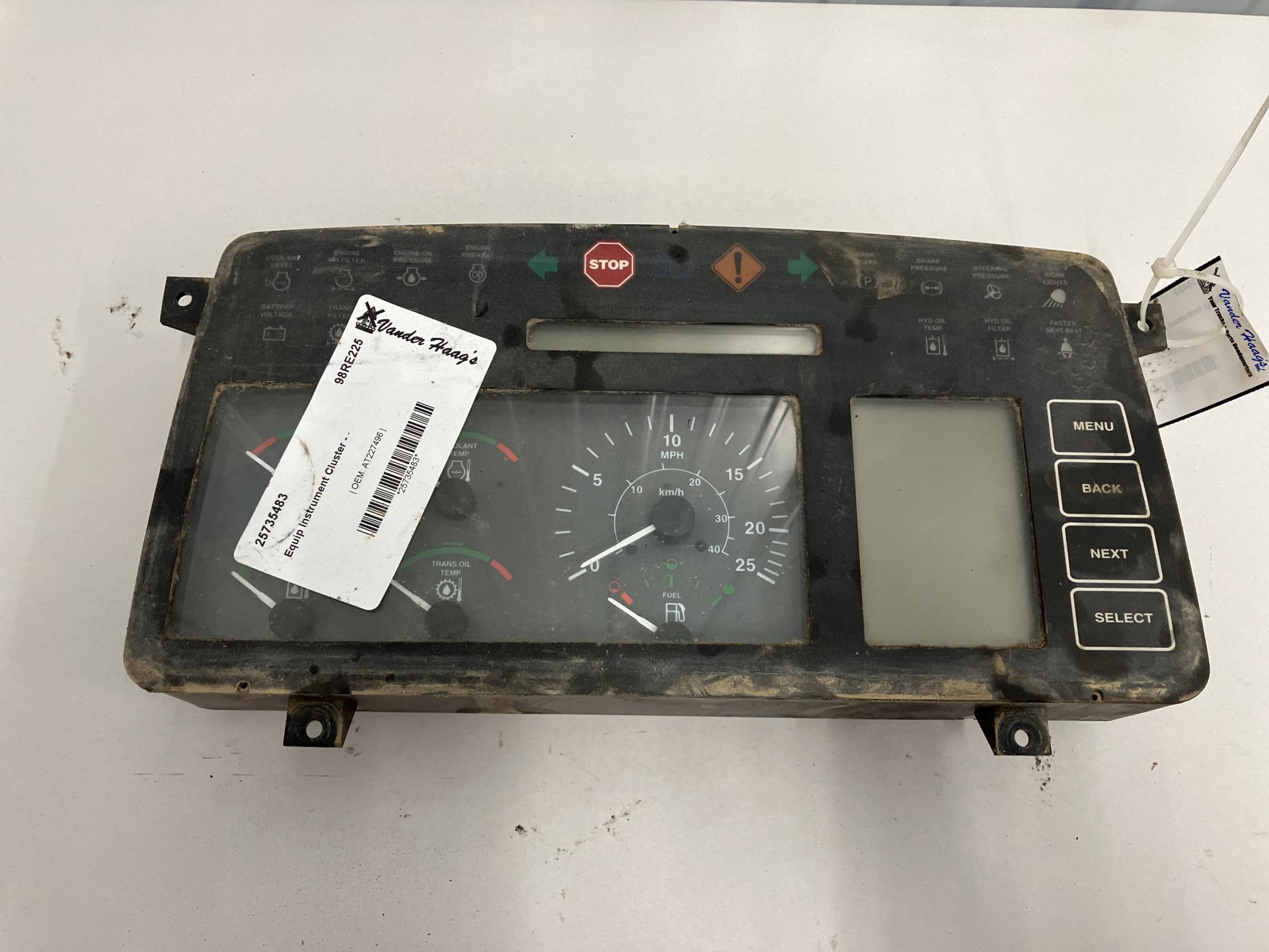 AT227496 | John Deere 624H Instrument Cluster for Sale