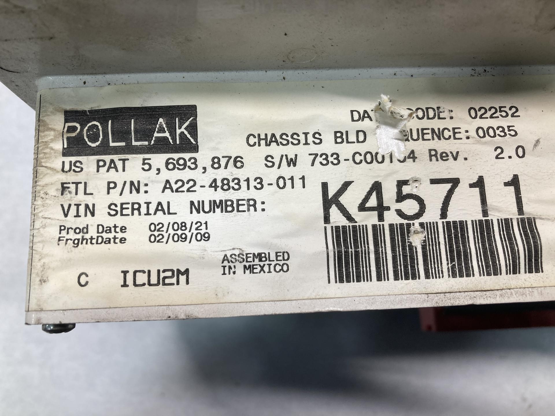 A22-48313-011 | Freightliner C120 CENTURY Speedometer Instrument Cluster fo