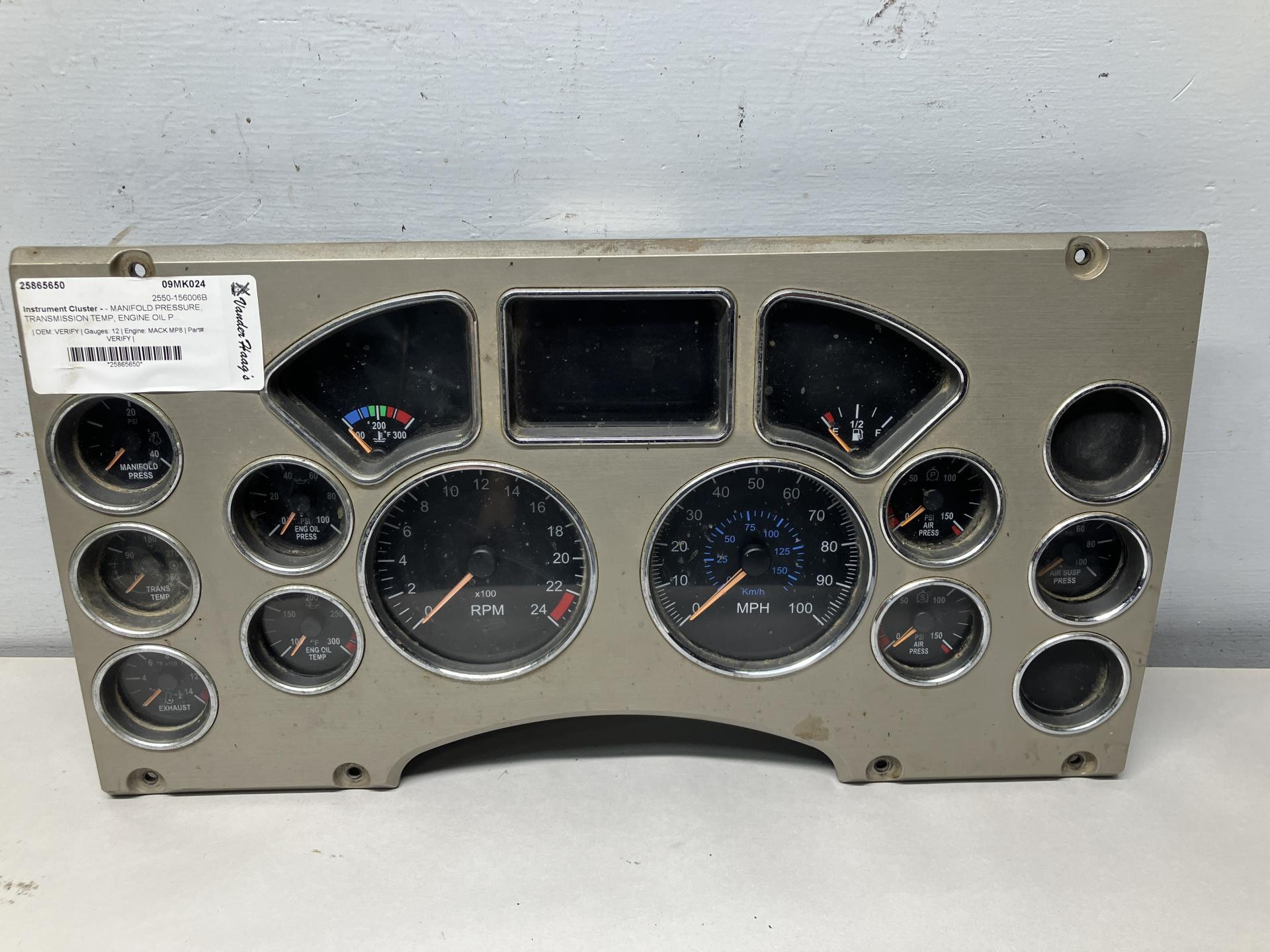 A2C53090404 | Mack CHU Speedometer Instrument Cluster for Sale