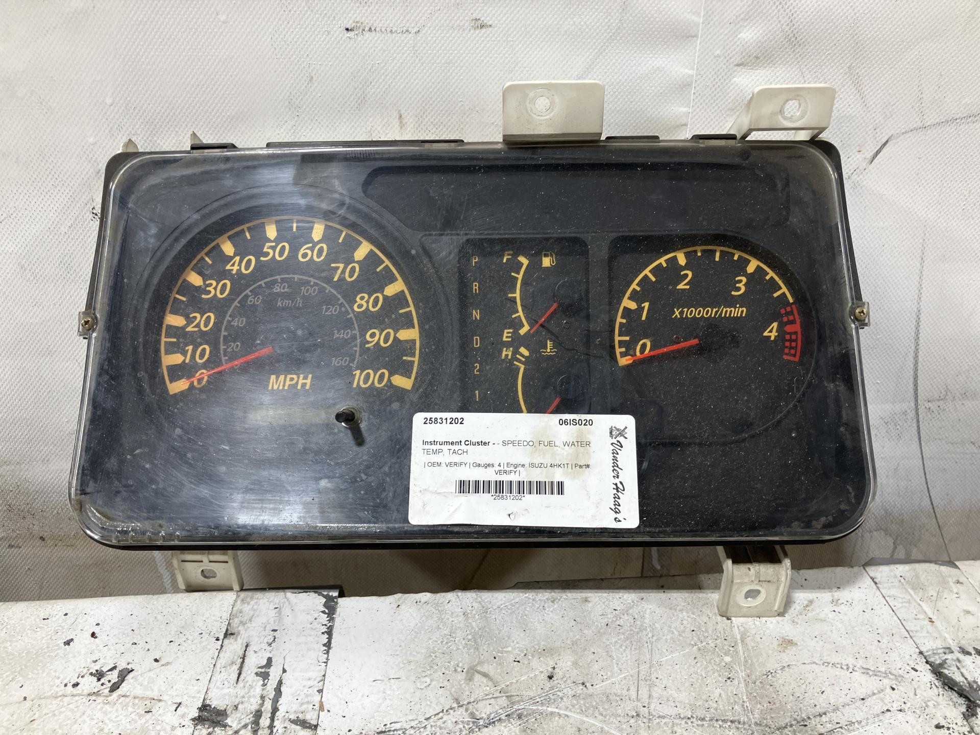 VERIFY | Isuzu NPR Speedometer Instrument Cluster for Sale