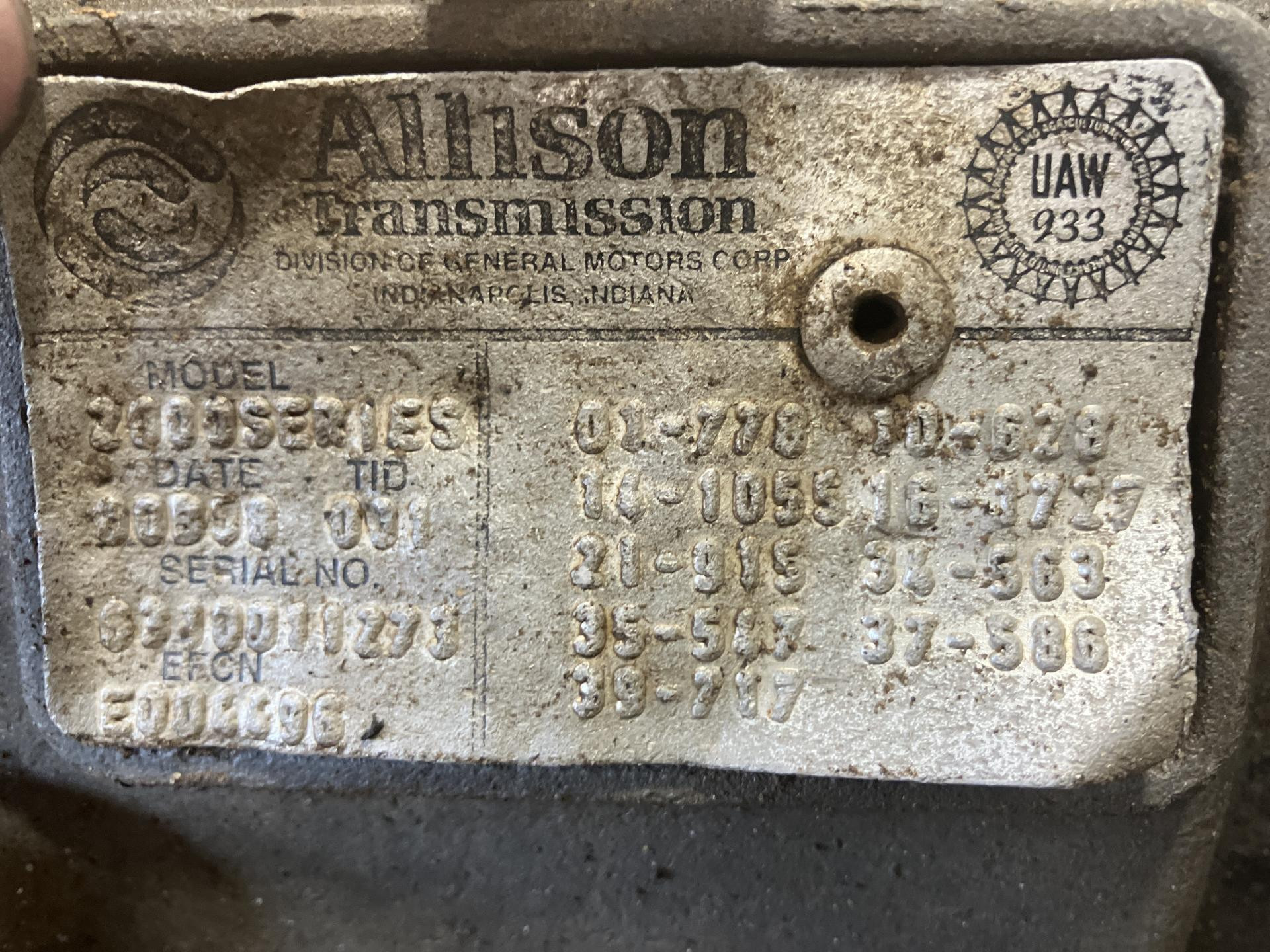 29544716 | Allison 2000 SERIES Transmission for Sale
