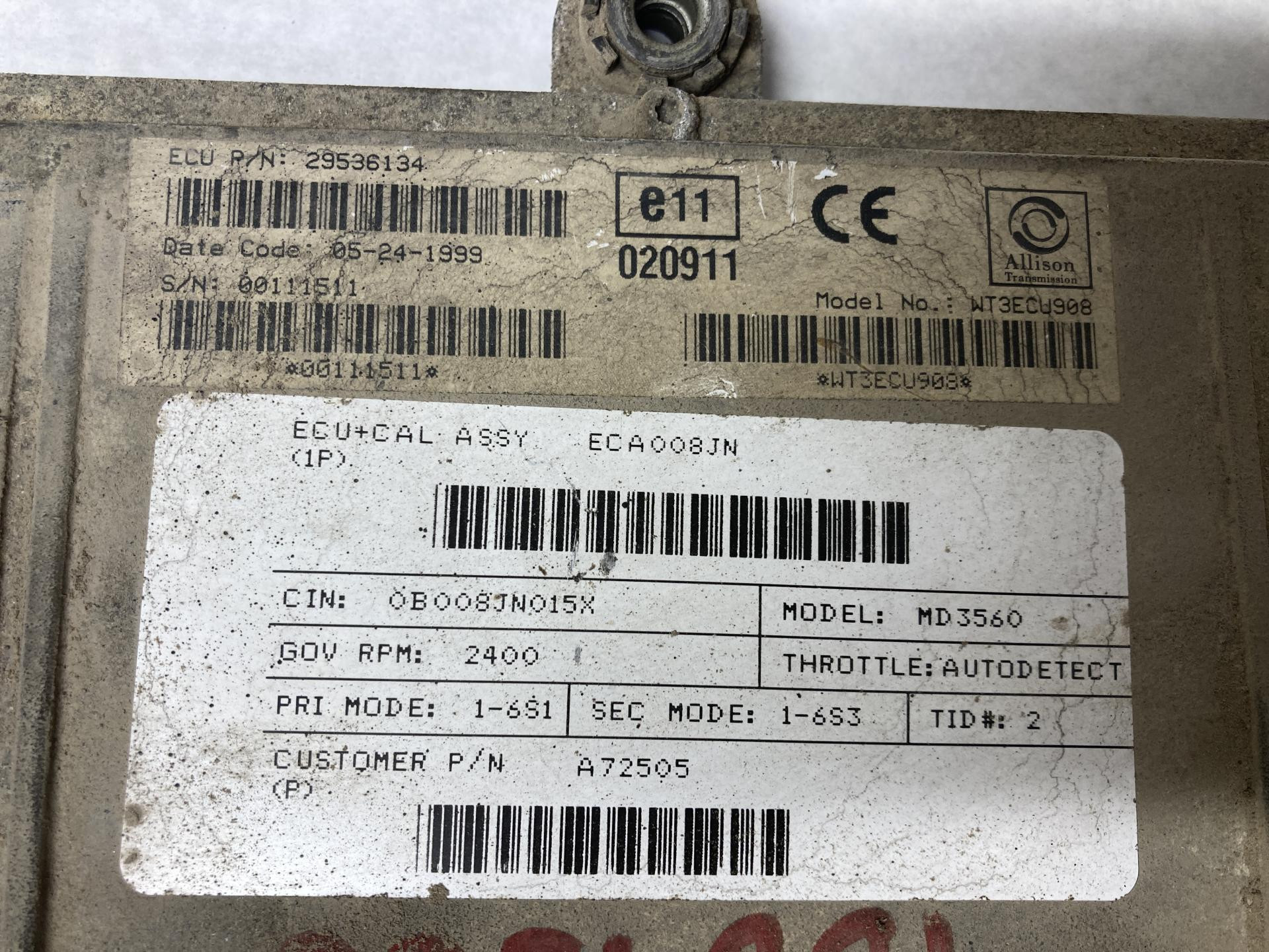 29536134 | Allison MD3560 TCM | Transmission Control Module for Sale