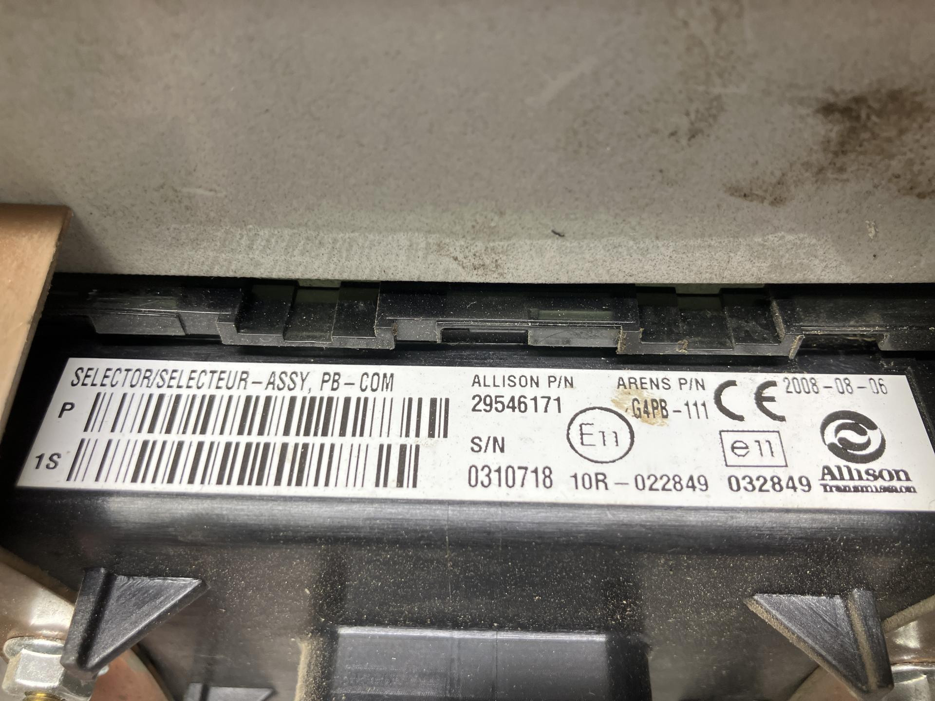 29546171 | Allison 3500P Transmission Electric Shifter for Sale