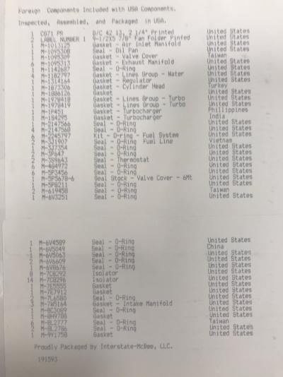CAT C12 Overhaul Kit for Sale