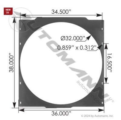 810.FS7506 | Peterbilt 379 Radiator Shroud for Sale