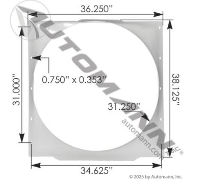 810.FS7501 | Peterbilt 379 Radiator Shroud for Sale