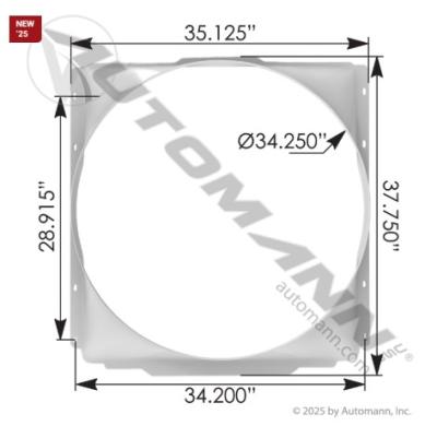 810.FS7504 | Peterbilt 379 Radiator Shroud for Sale