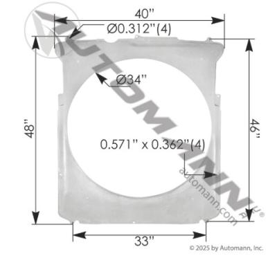 810.FS7503 | Peterbilt 389 Radiator Shroud for Sale