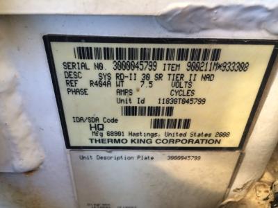 Thermo King RD-II Reefer Unit for Sale