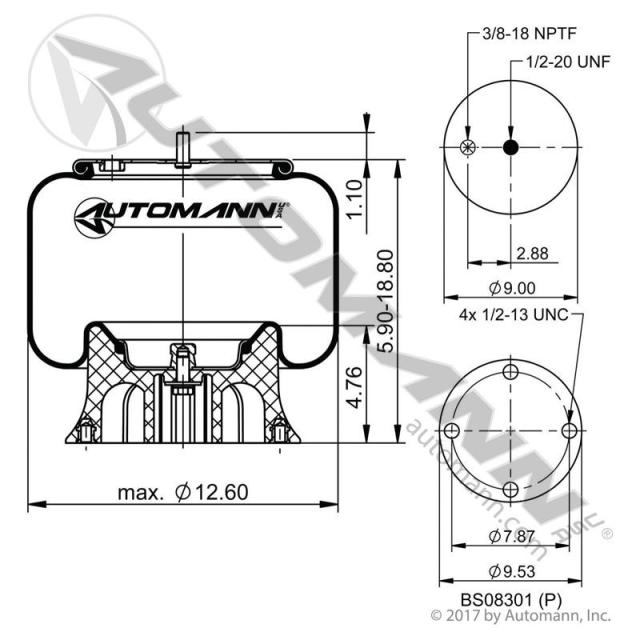 Automann AB1DK23I-9060 Air Spring for Sale