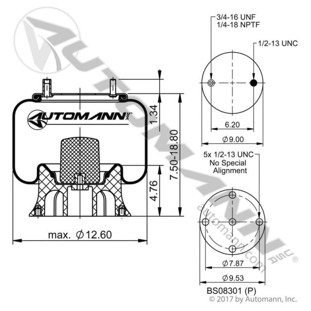 Automann AB1DK23I-9068 Air Spring for Sale