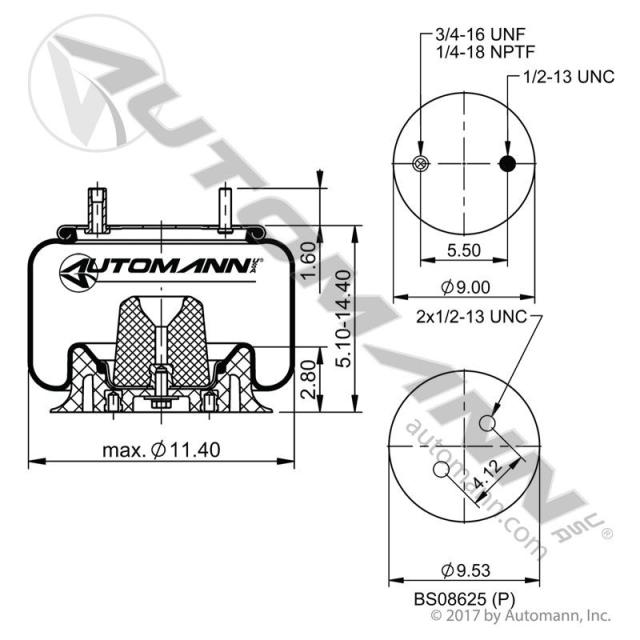Automann AB1DK20D-9379 Air Spring for Sale