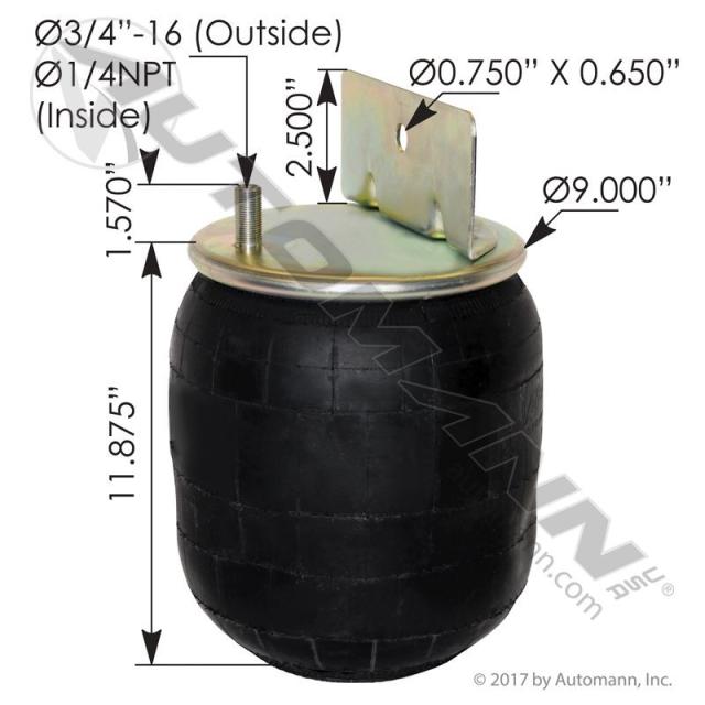 Automann AB1DK23H-9268 Air Spring for Sale