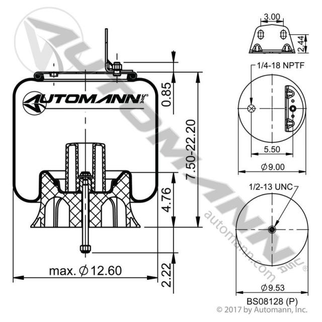 Automann AB1DK23P-P732 Air Spring for Sale
