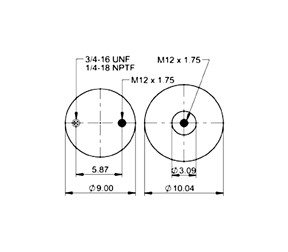 AS-81066 | Triangle Spring AB1DF23I-P1066 Air Spring for Sale