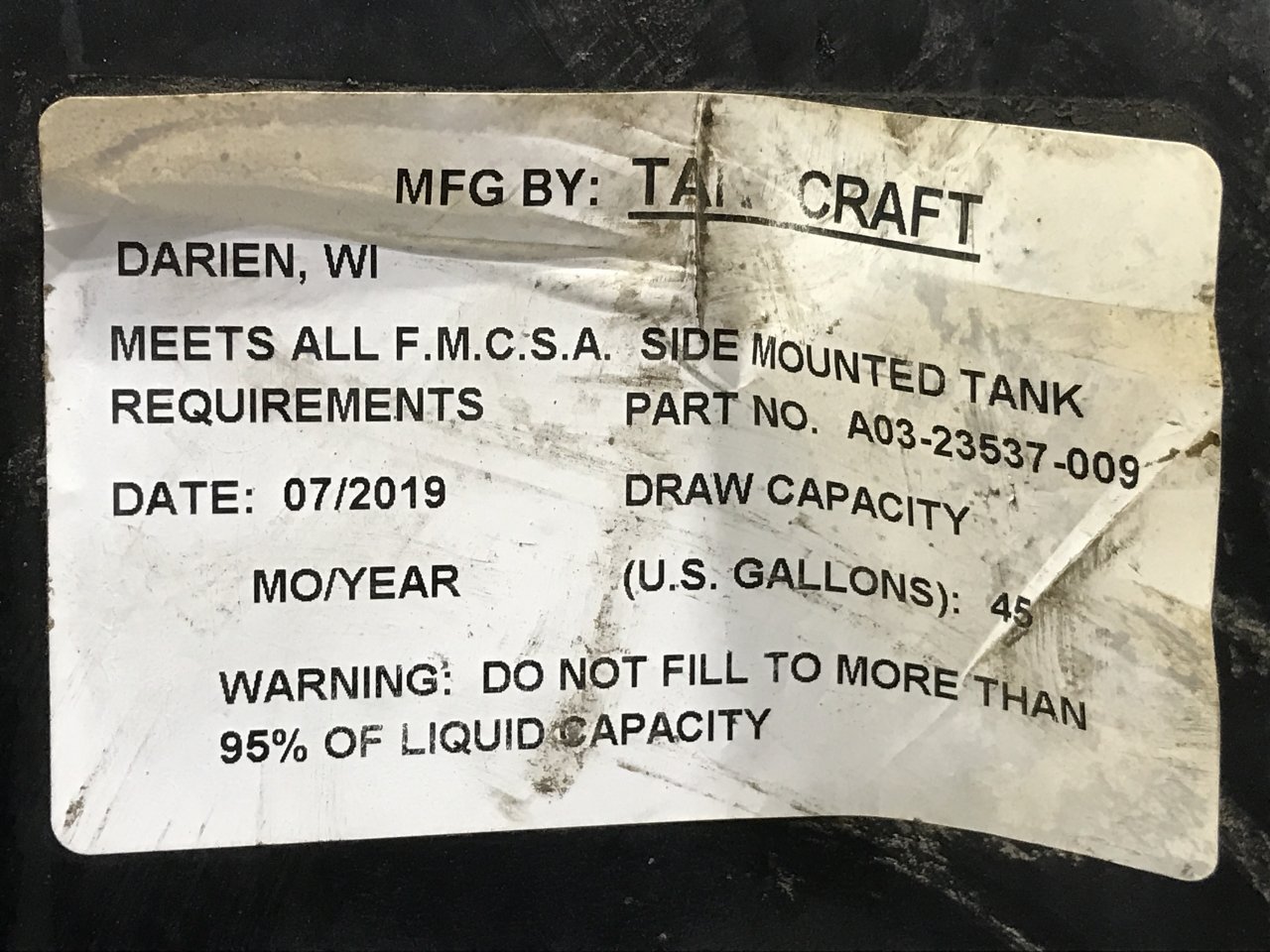 A03-23537-009 | Freightliner FL70 Fuel Tank for Sale